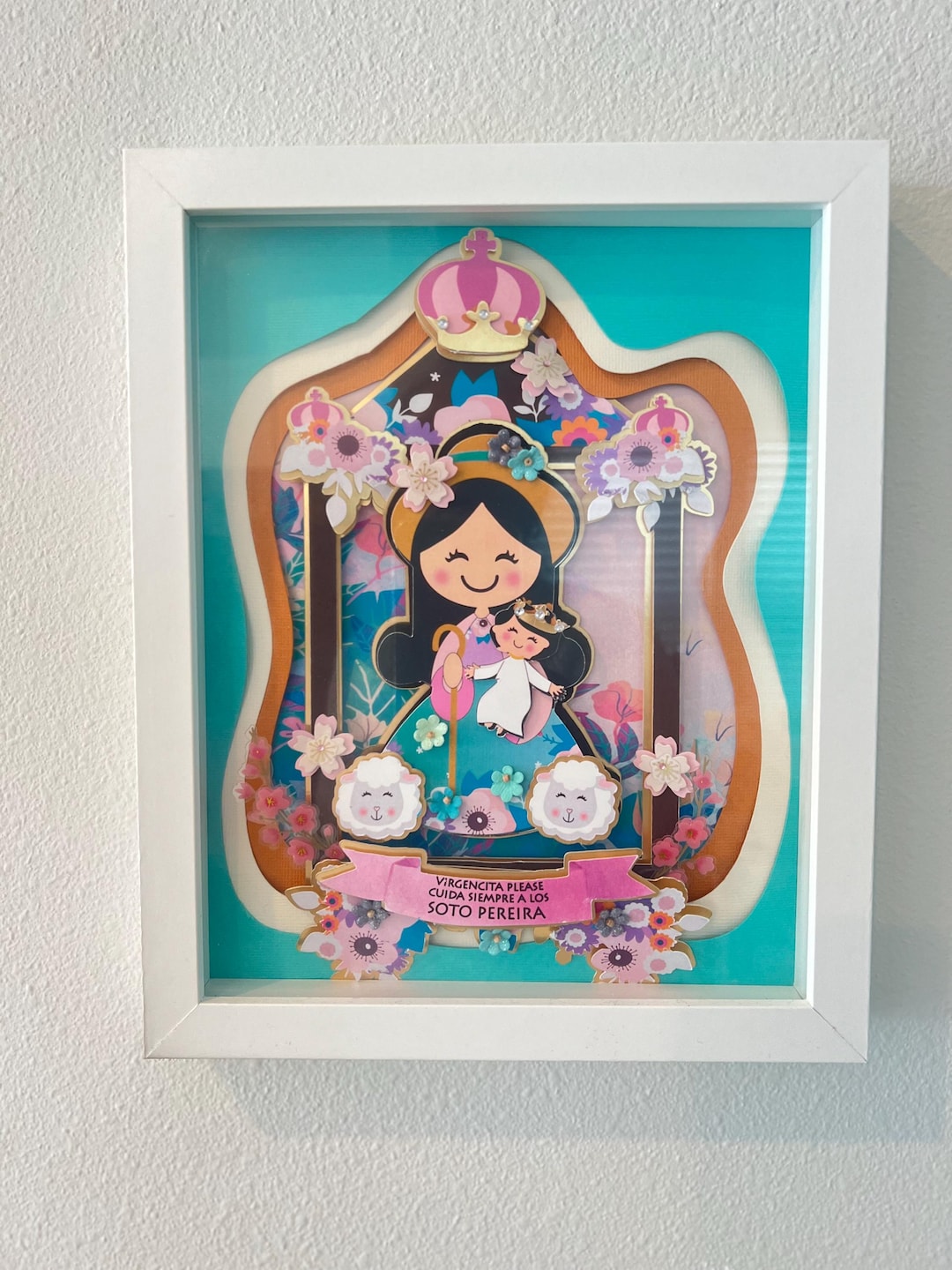 Nativity Divina Pastora Paper Wall Art – Handmade Catholic Gift ...
