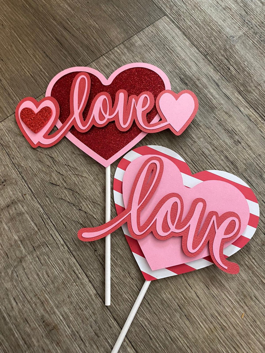 Anniversary Topper, Love Topper, Heart Topper, Heart Cake Topper, Love ...