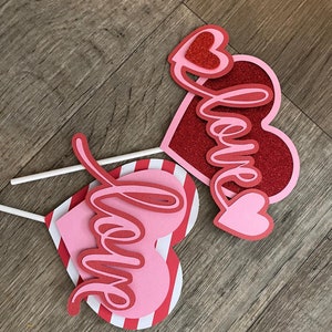 Anniversary Topper, Love Topper, Heart Topper, Heart Cake Topper, Love ...