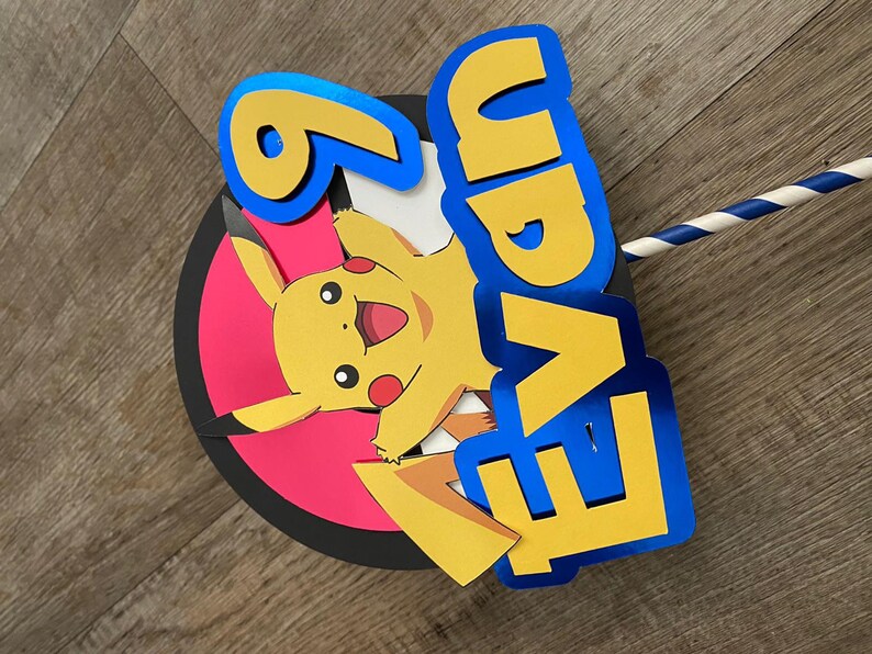 Pokémon Cake Topper Pokemon Topper Pikachu Topper Pikachu - Etsy