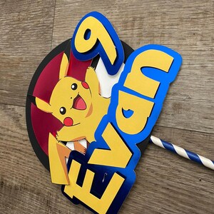 Pokémon Cake Topper, Pokemon Topper, Pikachu Topper, Pikachu Cake ...