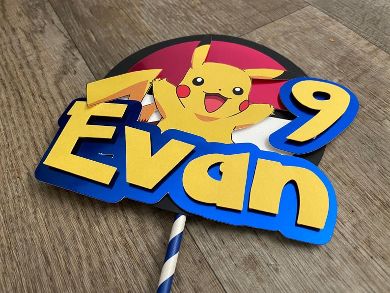 Pokémon cake topper pokemon topper pikachu topper pikachu | Etsy