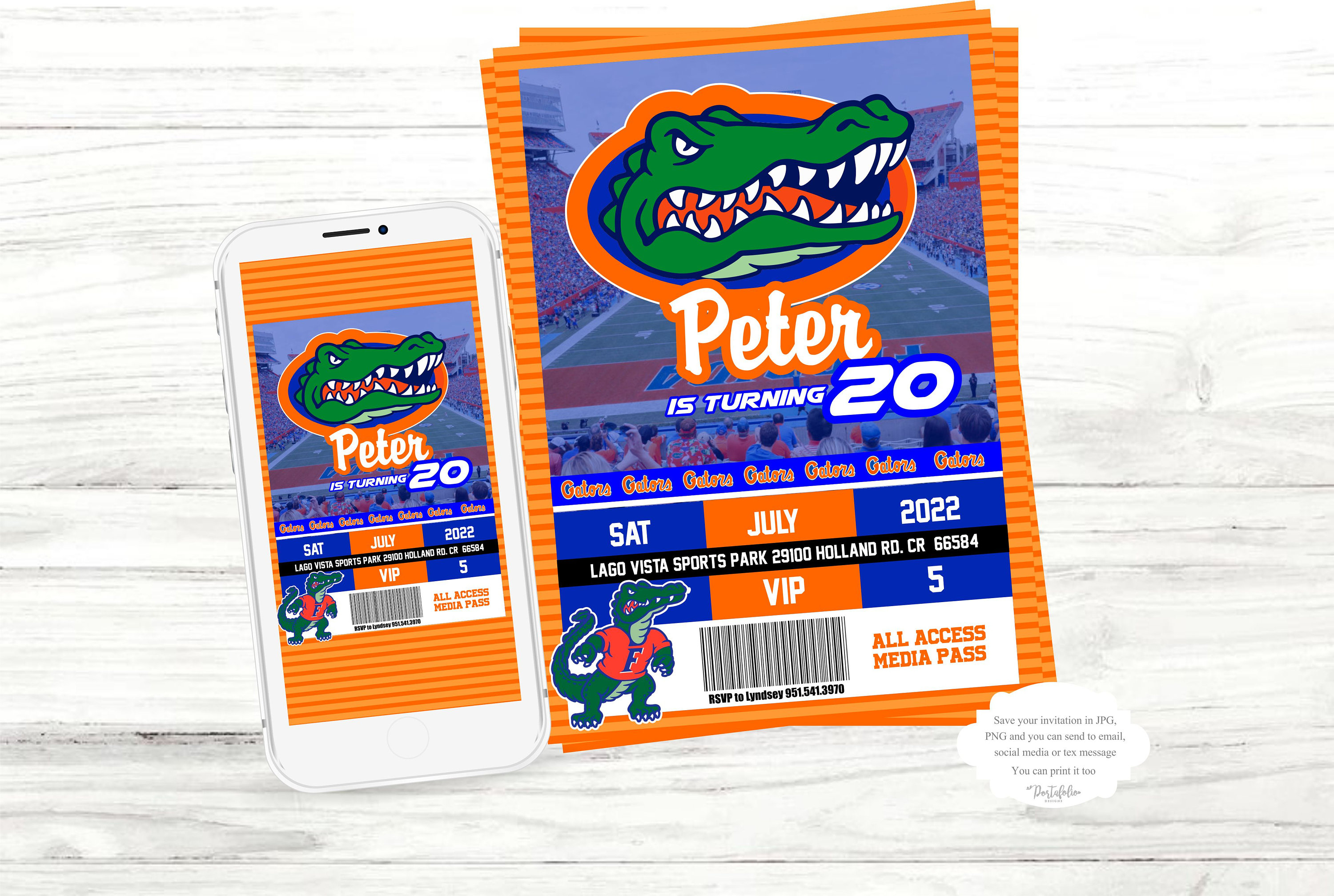 Florida Gators Invitation: UF Grad Party, College Football (digital) - Etsy