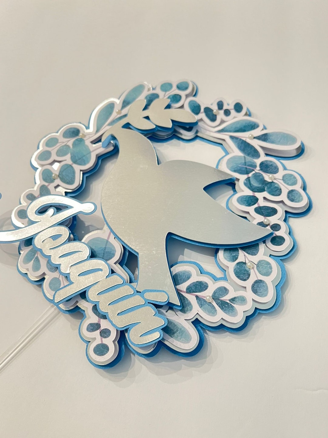 Dove Cake Topper, Baptism Topper,dove Topper,christening Topper,first ...