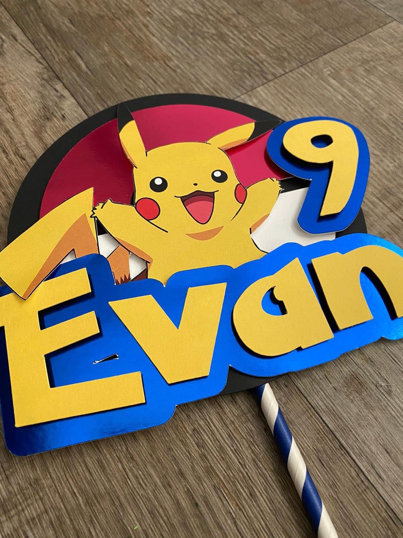 Pokémon cake topper pokemon topper pikachu topper pikachu | Etsy