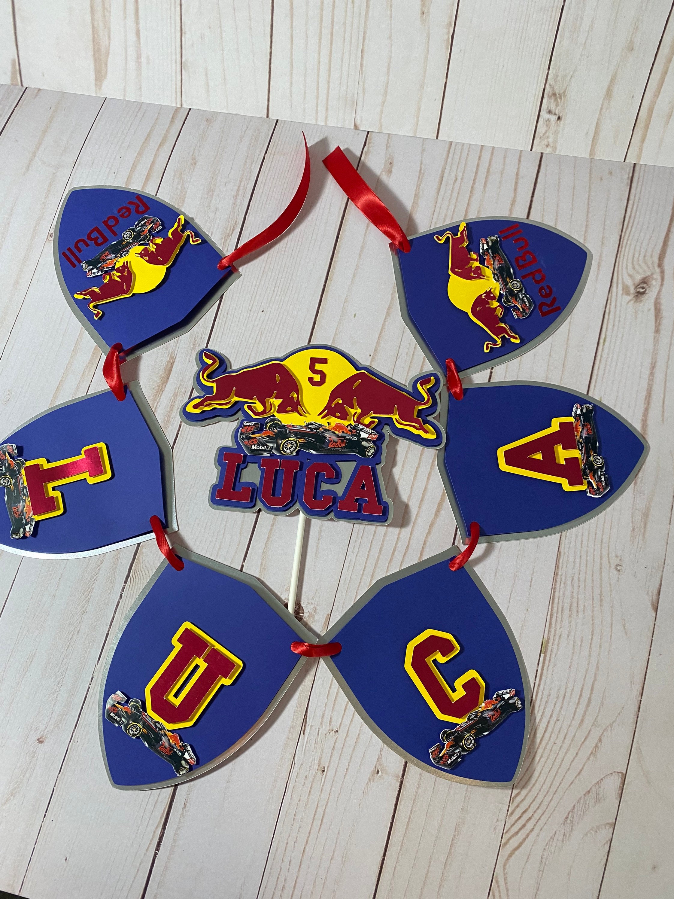 Red bull Topper red bull cumpleaños red bull racing Racing - Etsy México