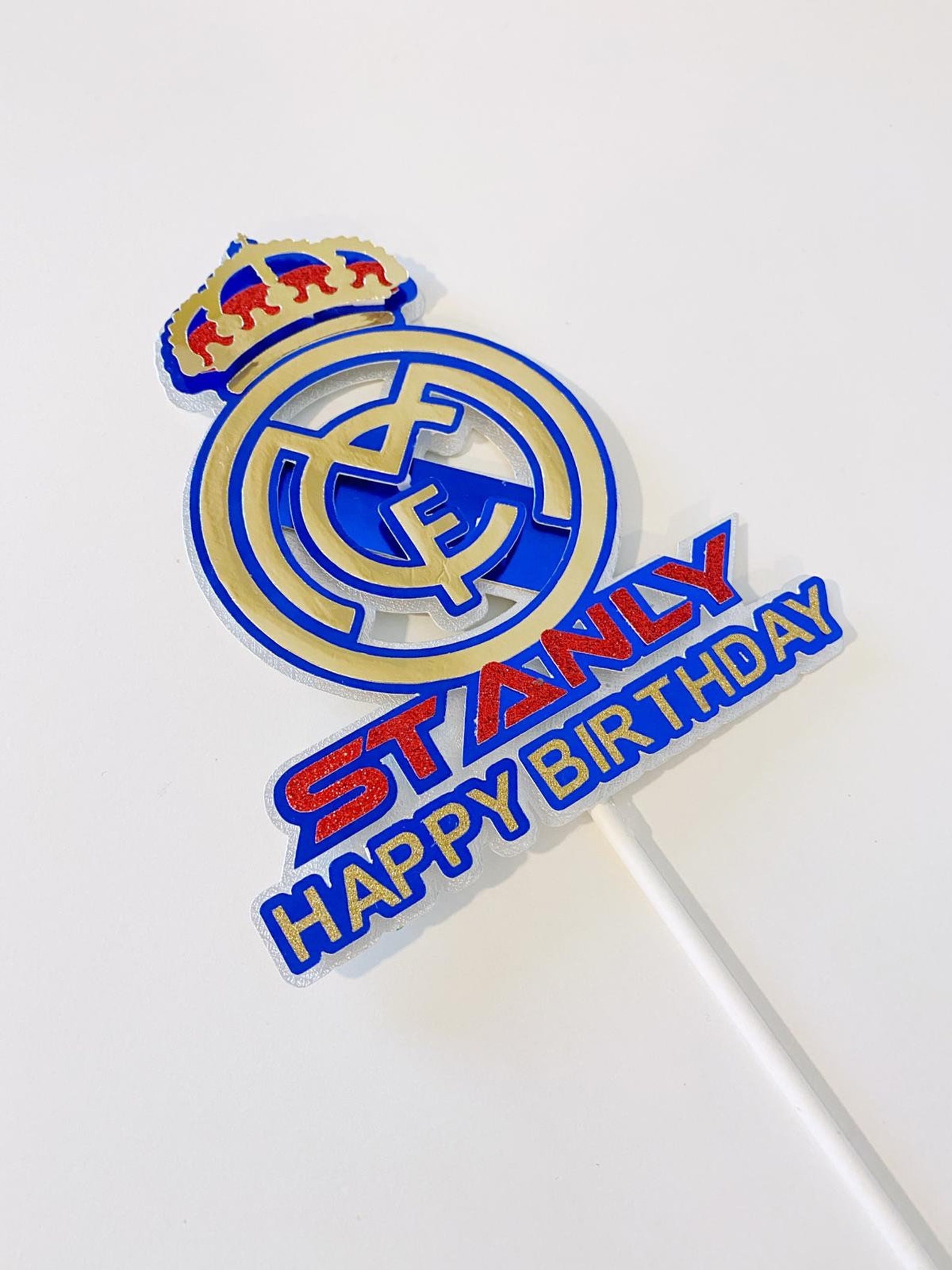 Real Madrid Topper Real Madrid Caketopper Soccer Topper - Etsy