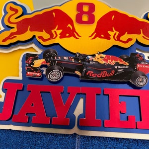 Handmade Red Bull Racing Cake Topper: Formula 1 Birthday Party - Etsy