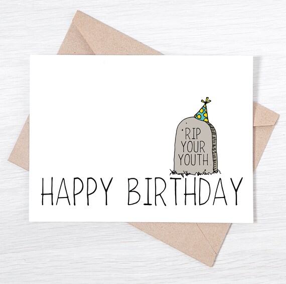 Funny Birthday Card RIP Your Youth Birthday Card fro Her | Etsy