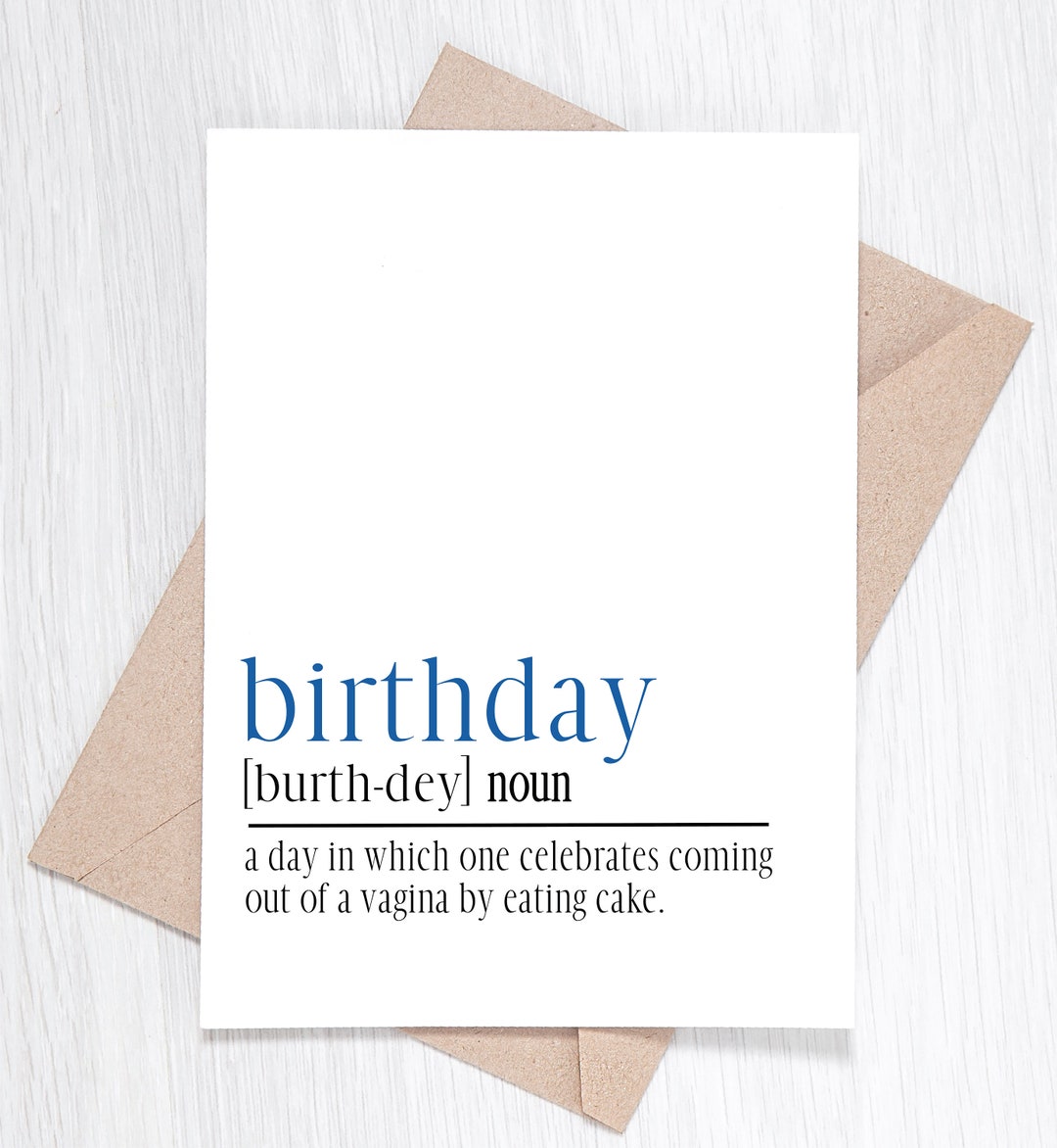 Happy Birthday Card birthday Definition A Day in Which One - Etsy
