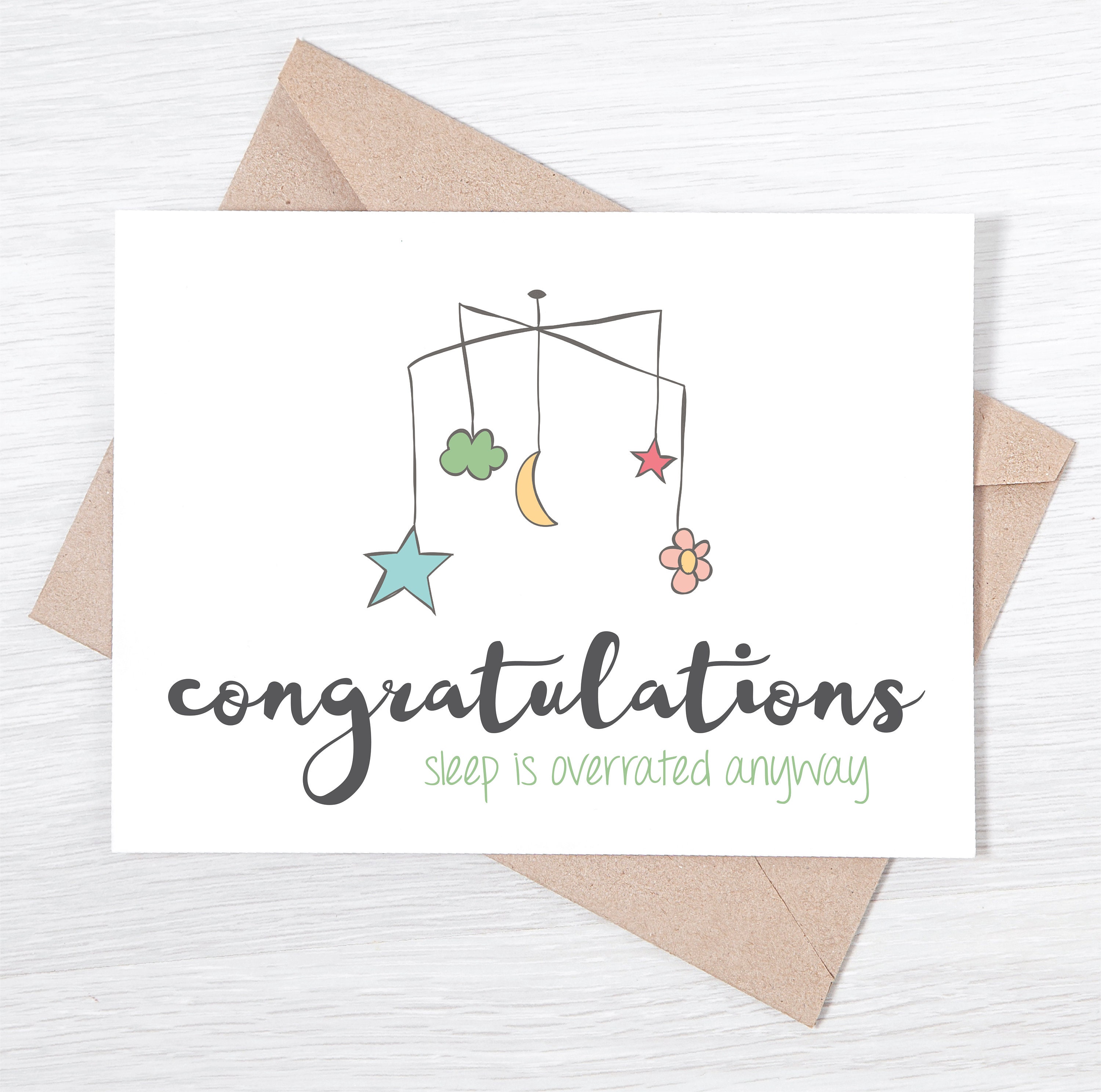 PRINTABLE Baby Congratulations Card Congratulations Sleep - Etsy Canada