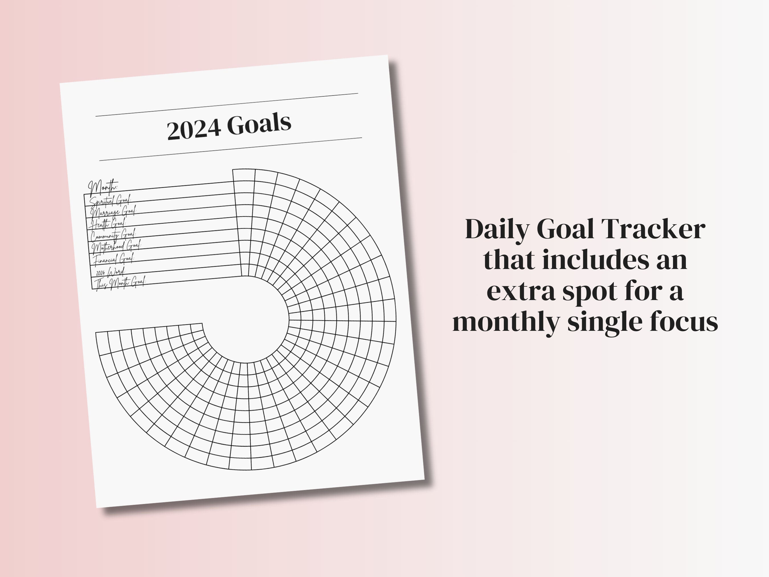 2024 Goal Worksheet Goal Tracker SMART Goals Goal Setting Template - Etsy