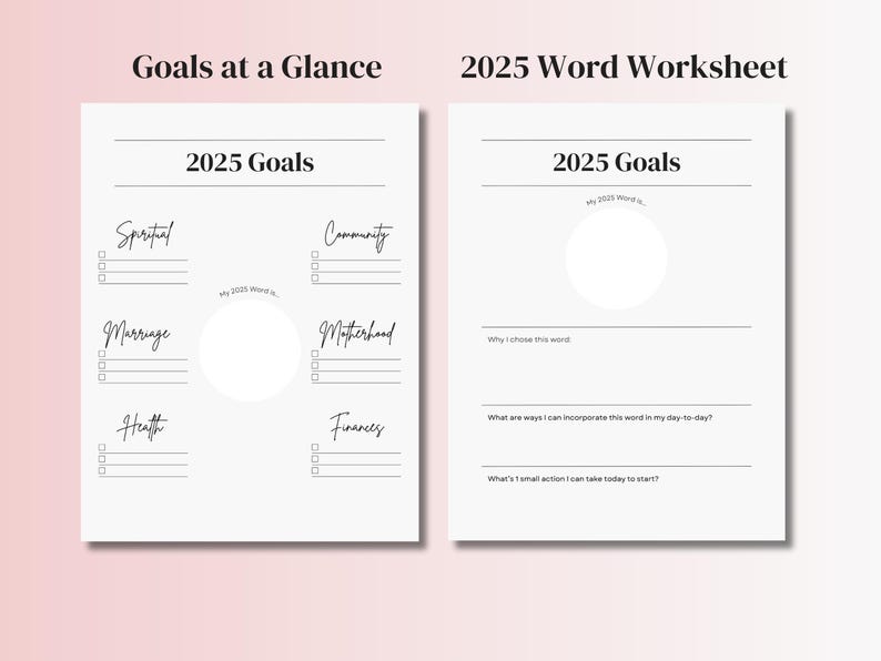 2025 Goal Setting Worksheet | SMART Goals Tracker (digital Download) - Etsy