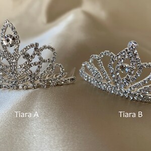 Mini Rhinestone Tiara Hair Comb: Flower Girl Accessory - Etsy