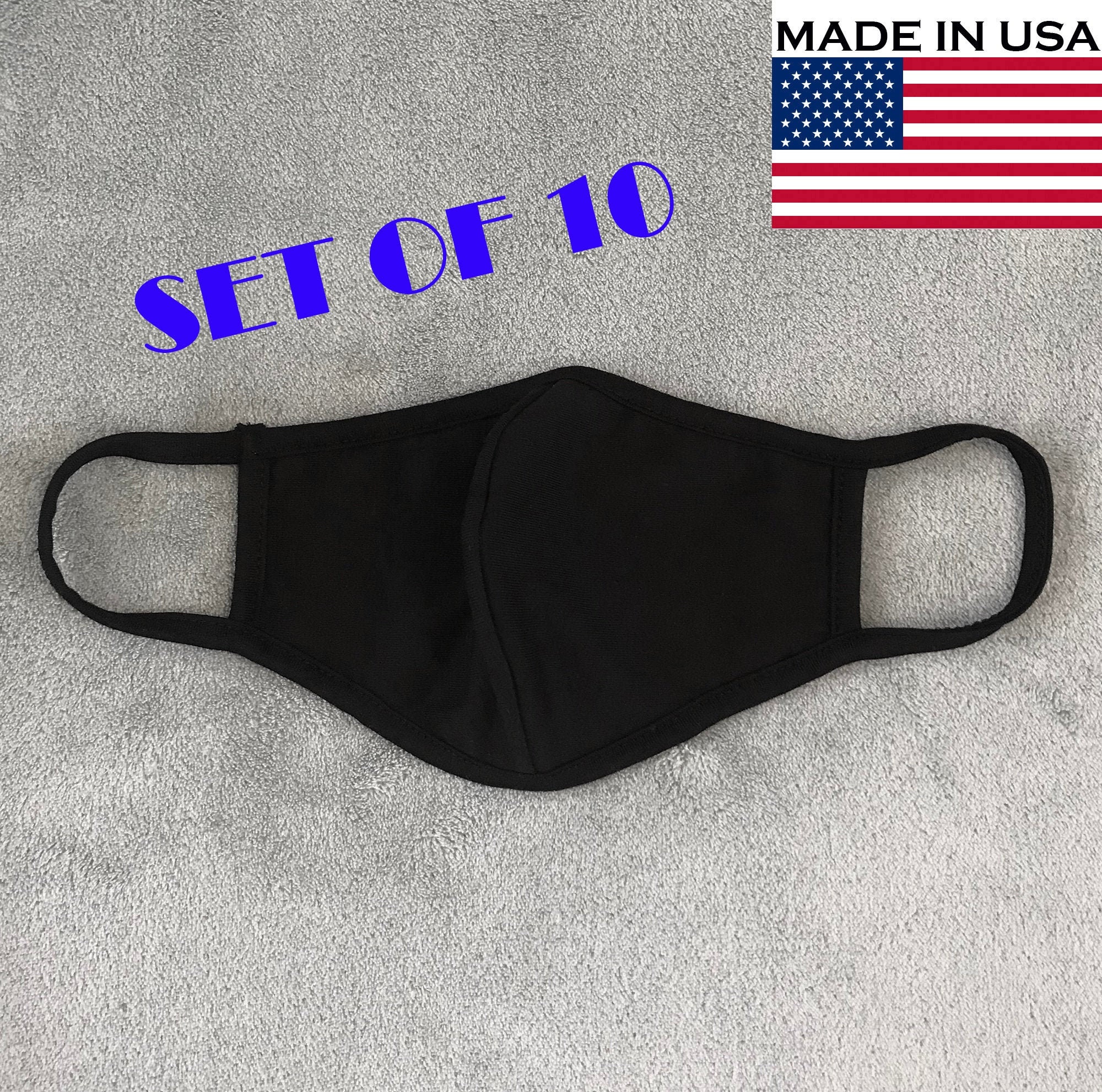 SET OF 10 Soft Washable Face Mask With a Filter Pocket | Etsy