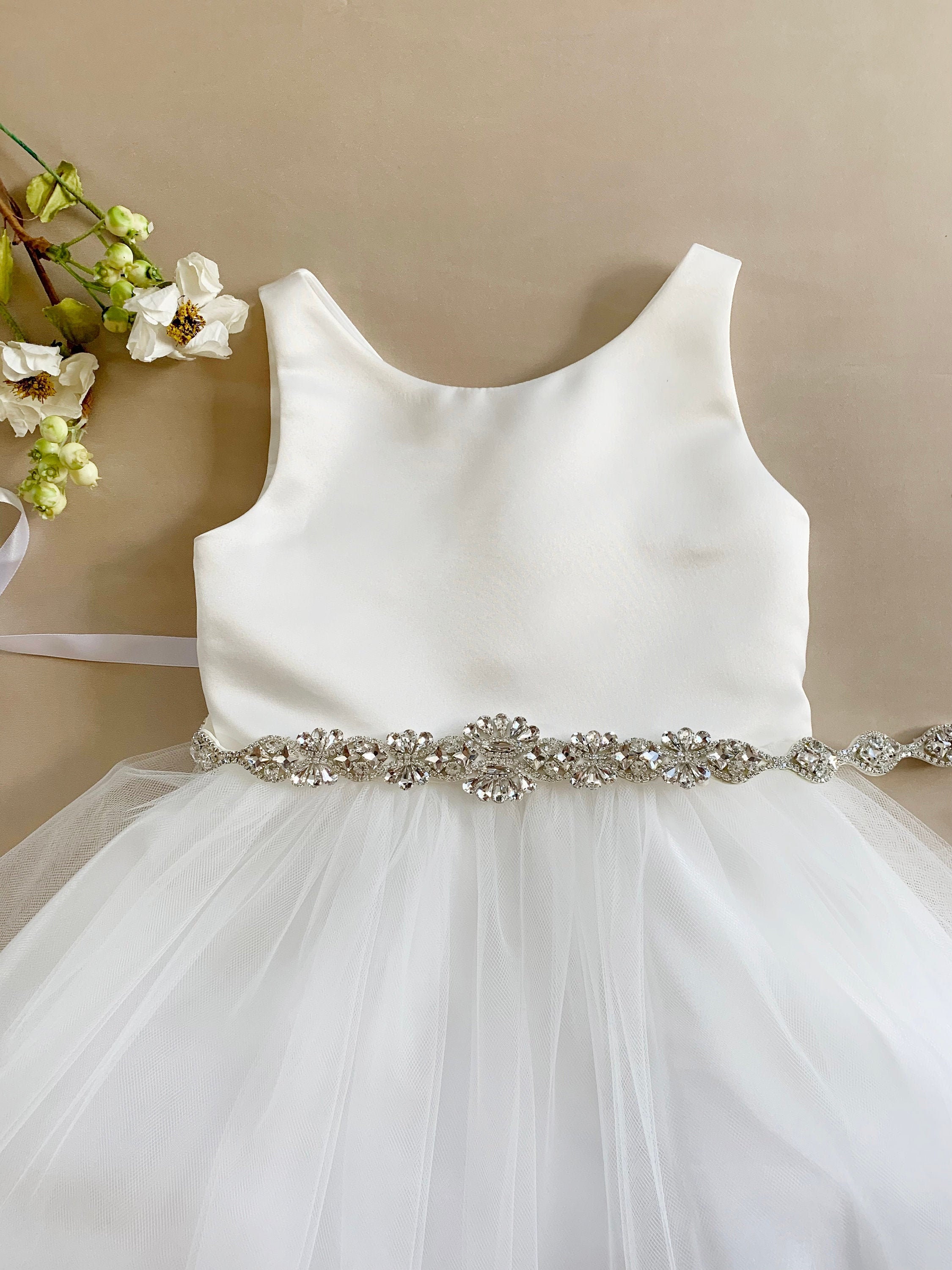 Handmade Beautiful Crystal Sash Flower Girl Rhinestone Sash - Etsy