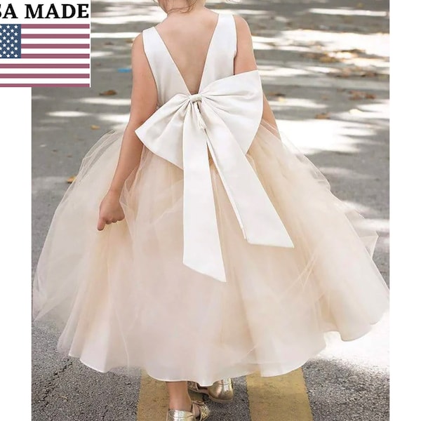 V Back Dress Flower Girl Pattern - Etsy