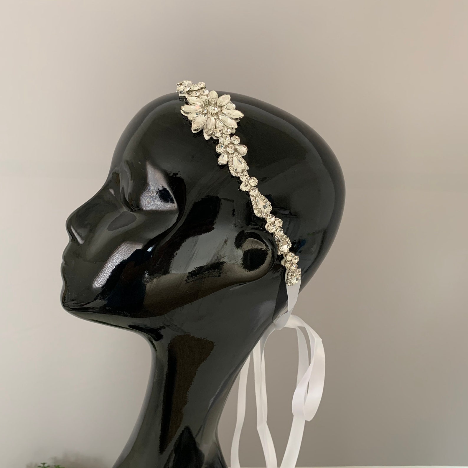 Handmade Beautiful Flower Girl Crystal Sash/head Band | Etsy