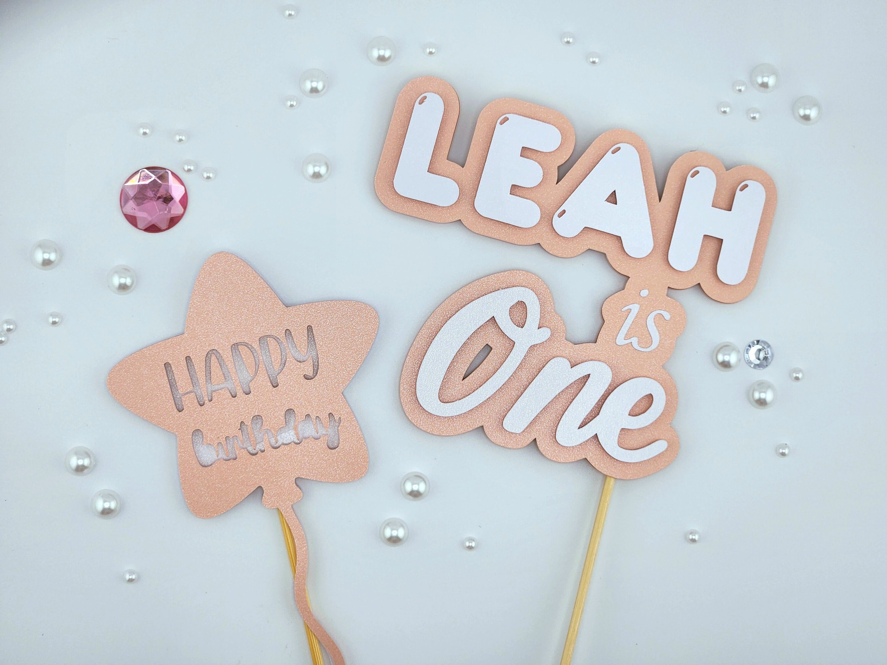 Personalized Birthday Cake Topper Custom Baby Name Cake Topper One ...