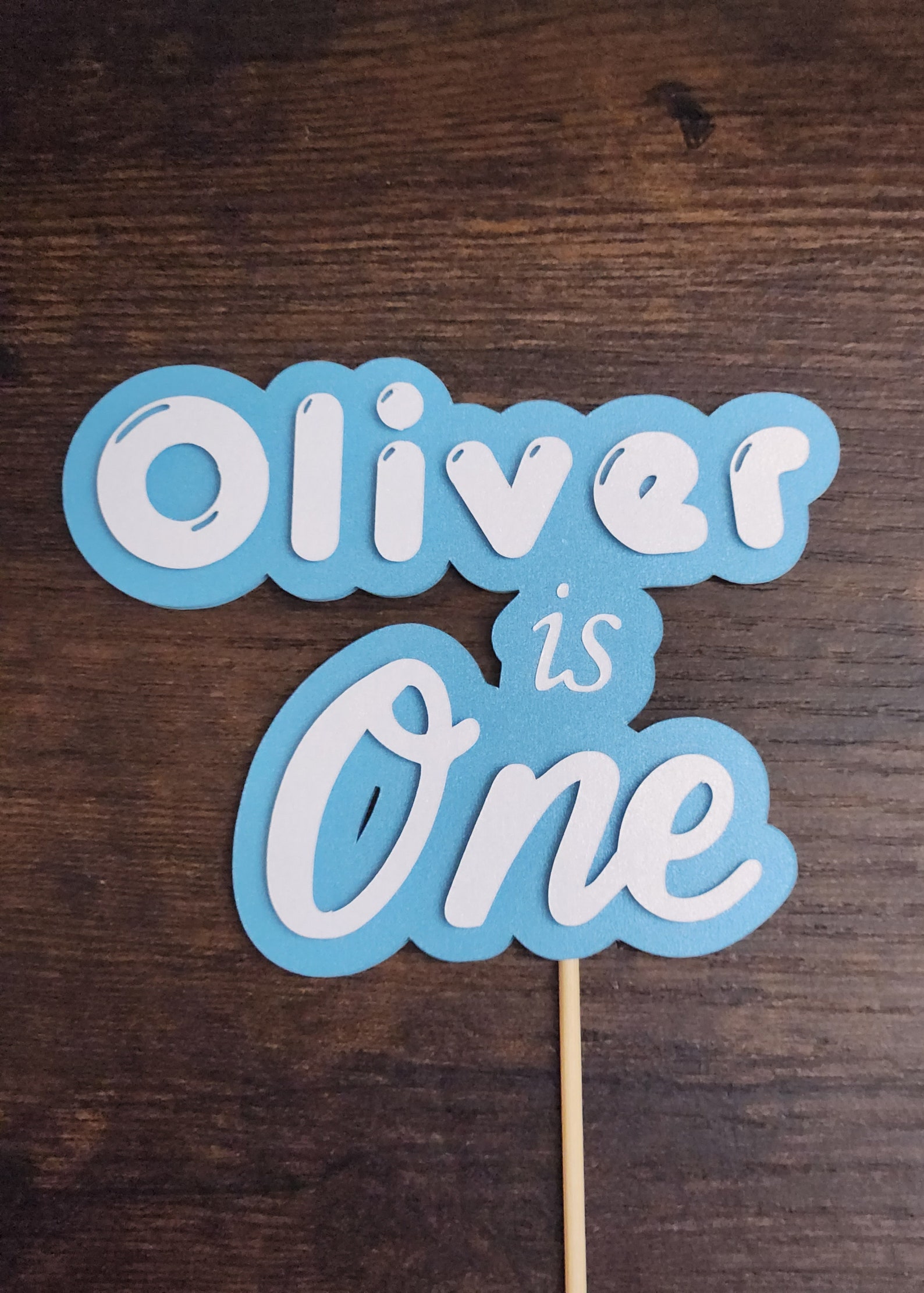 Custom Baby Birthday Cake Topper Personalized Baby Name Cake Topper One ...