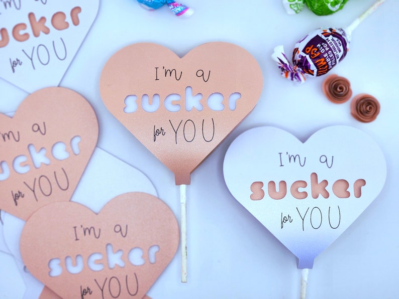 Personalized Heart Lollipop Holder Custom Valentine's Day Candy Holder ...