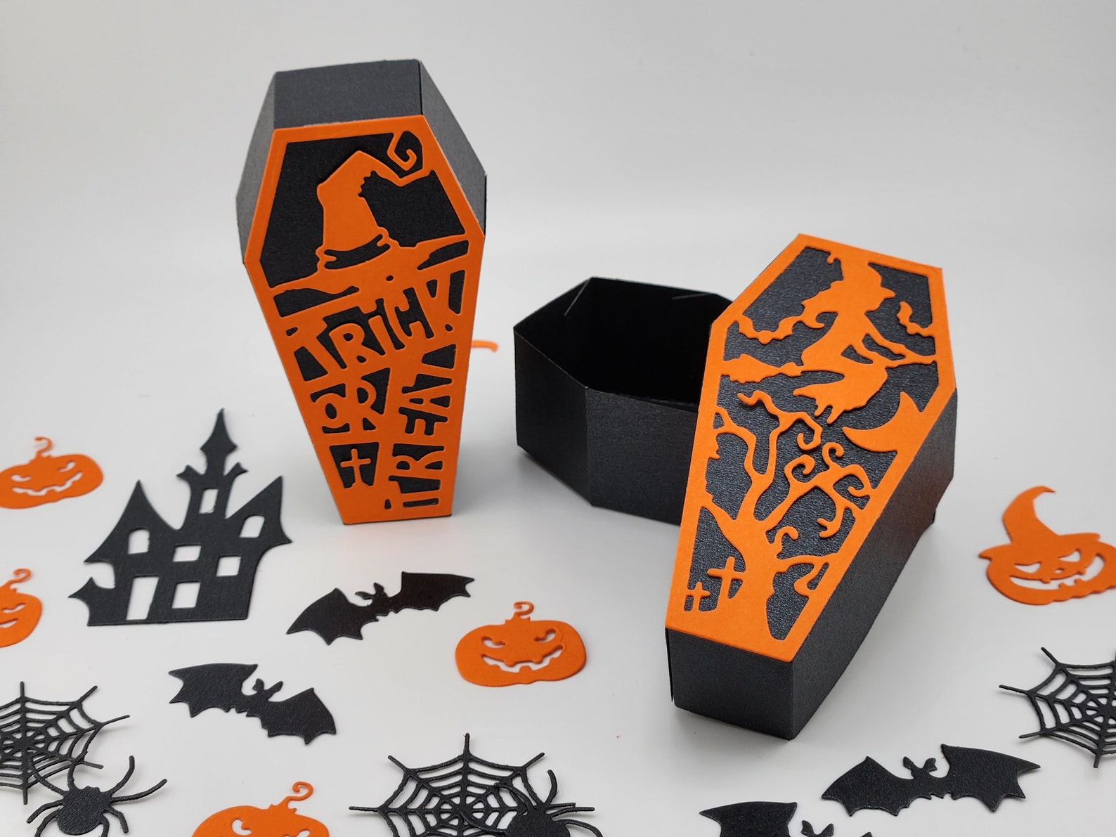 4 Halloween Coffin Treat Boxes, Halloween Coffin Candy Boxes, Coffin ...