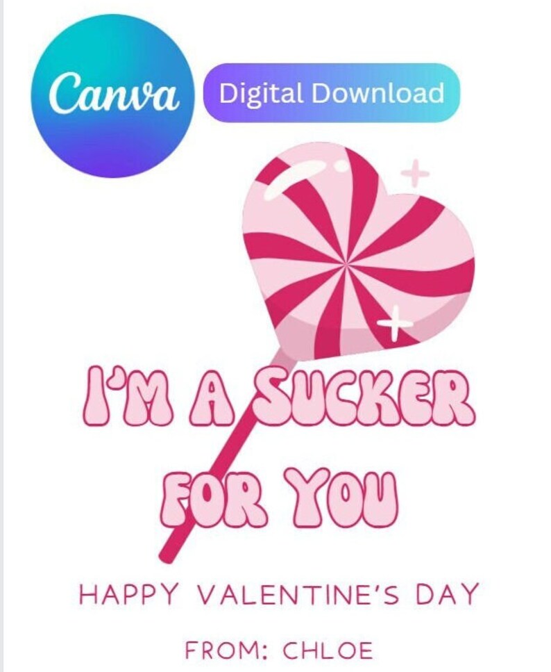 Editable Retro Valentine's Day Lollipop Holder Retro Valentine ...