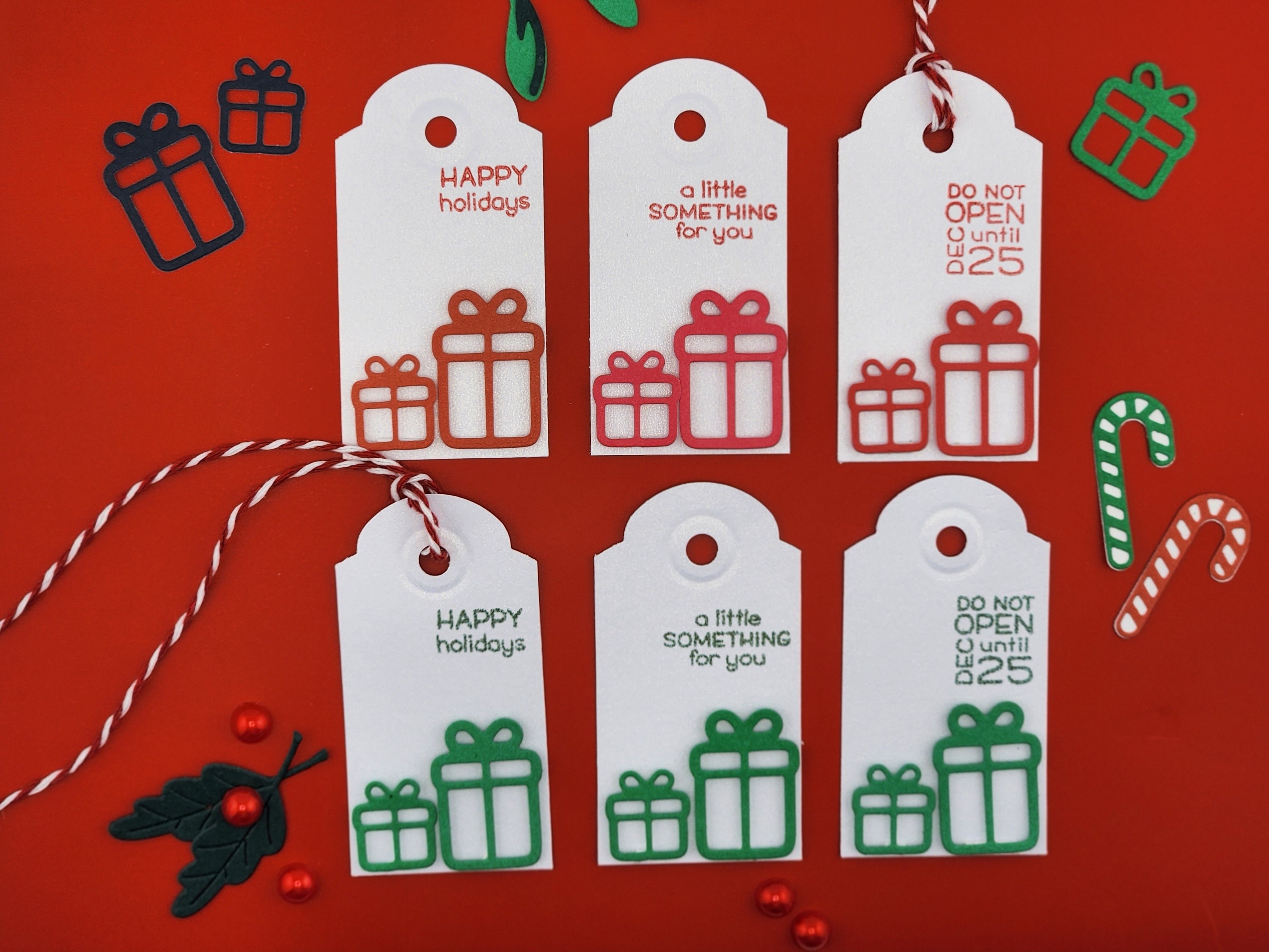 Festive Christmas Gift Tags, Colorful Handmade Gift Tags, Holiday Gift ...