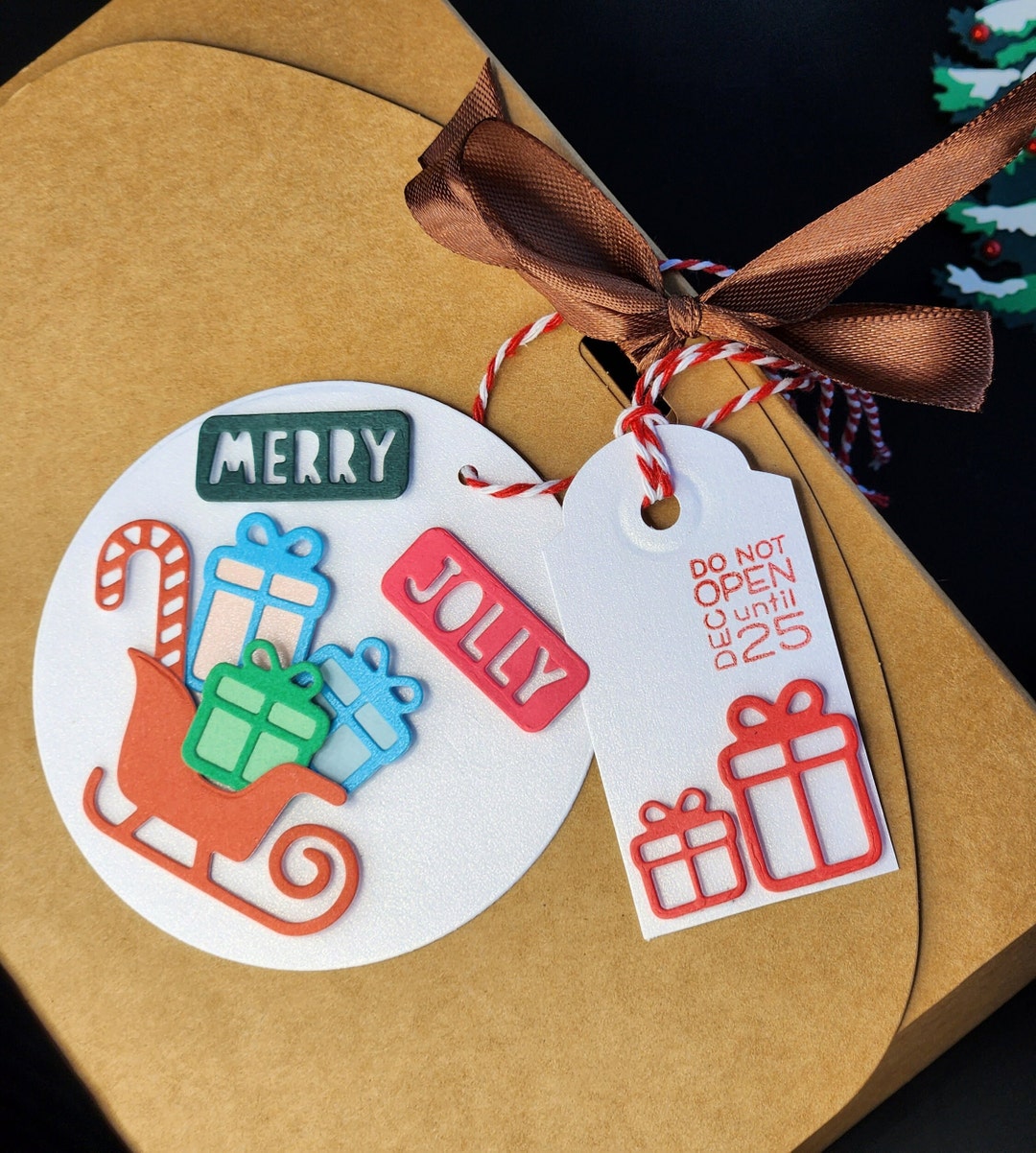 Festive Christmas Gift Tags, Colorful Handmade Gift Tags, Holiday Gift ...