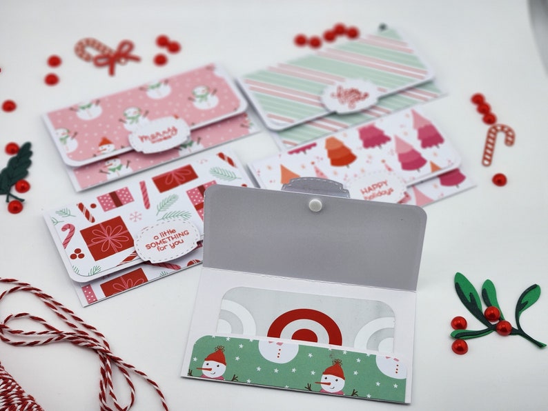 Christmas Gift Card Holders, Holiday Gift Card Holders, Pastel Gift ...