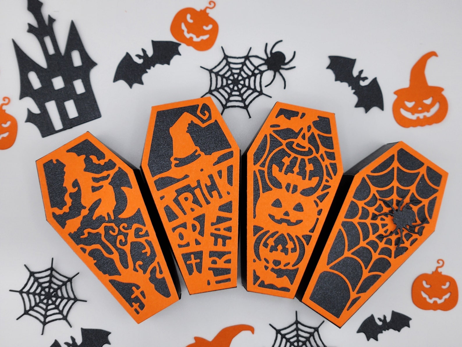 4 Coffin Boxes, Halloween Coffin Candy Boxes, Coffin Gift Boxes ...