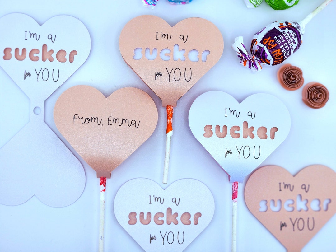 Personalized Heart Lollipop Holder Personalized Valentine's Day Candy ...