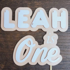 Custom Baby Birthday Cake Topper Personalized Baby Name Cake Topper One ...