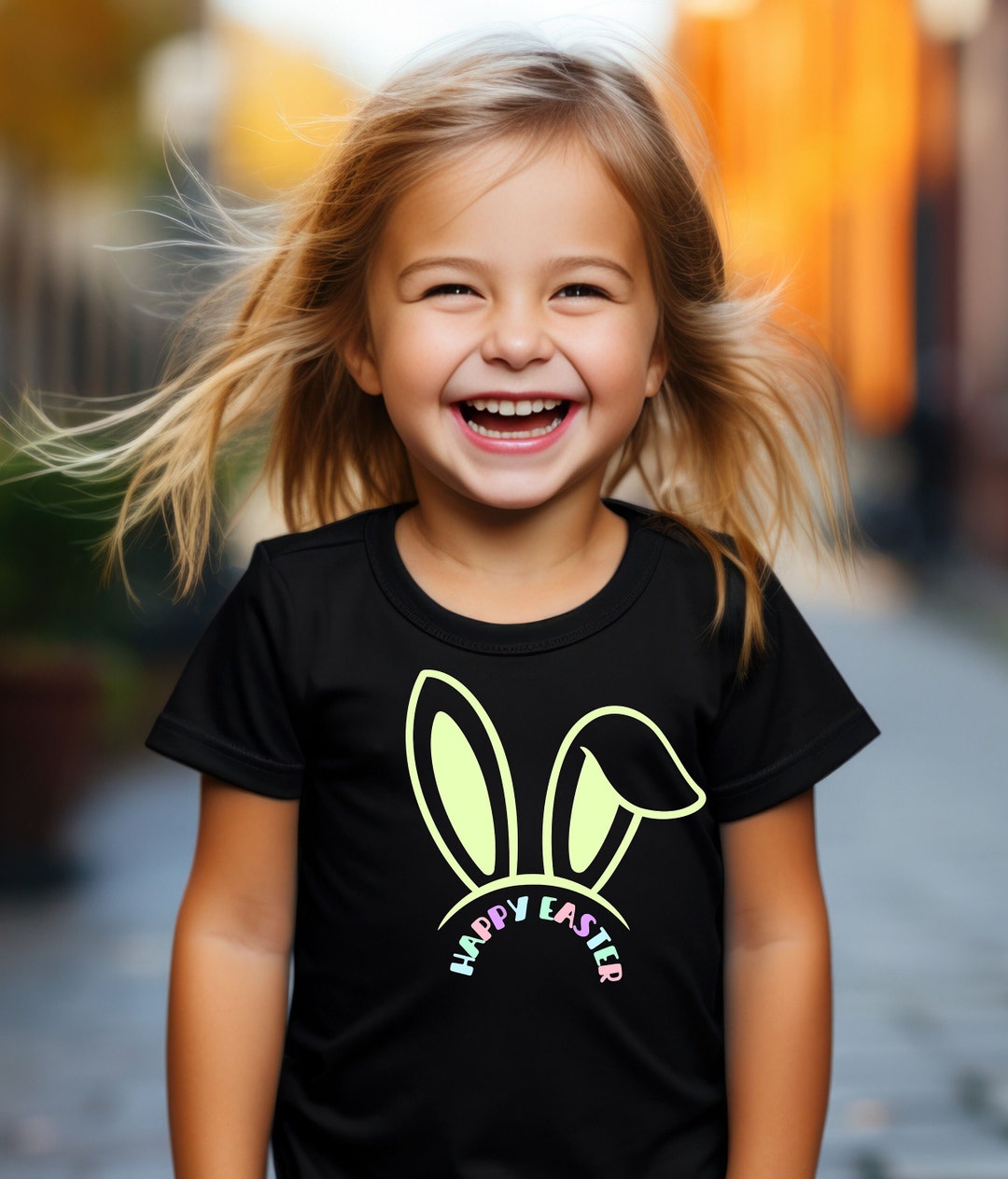 Happy Easter Bunny Ears, Girls Toddler T-shirt, Easter T-shirt for ...