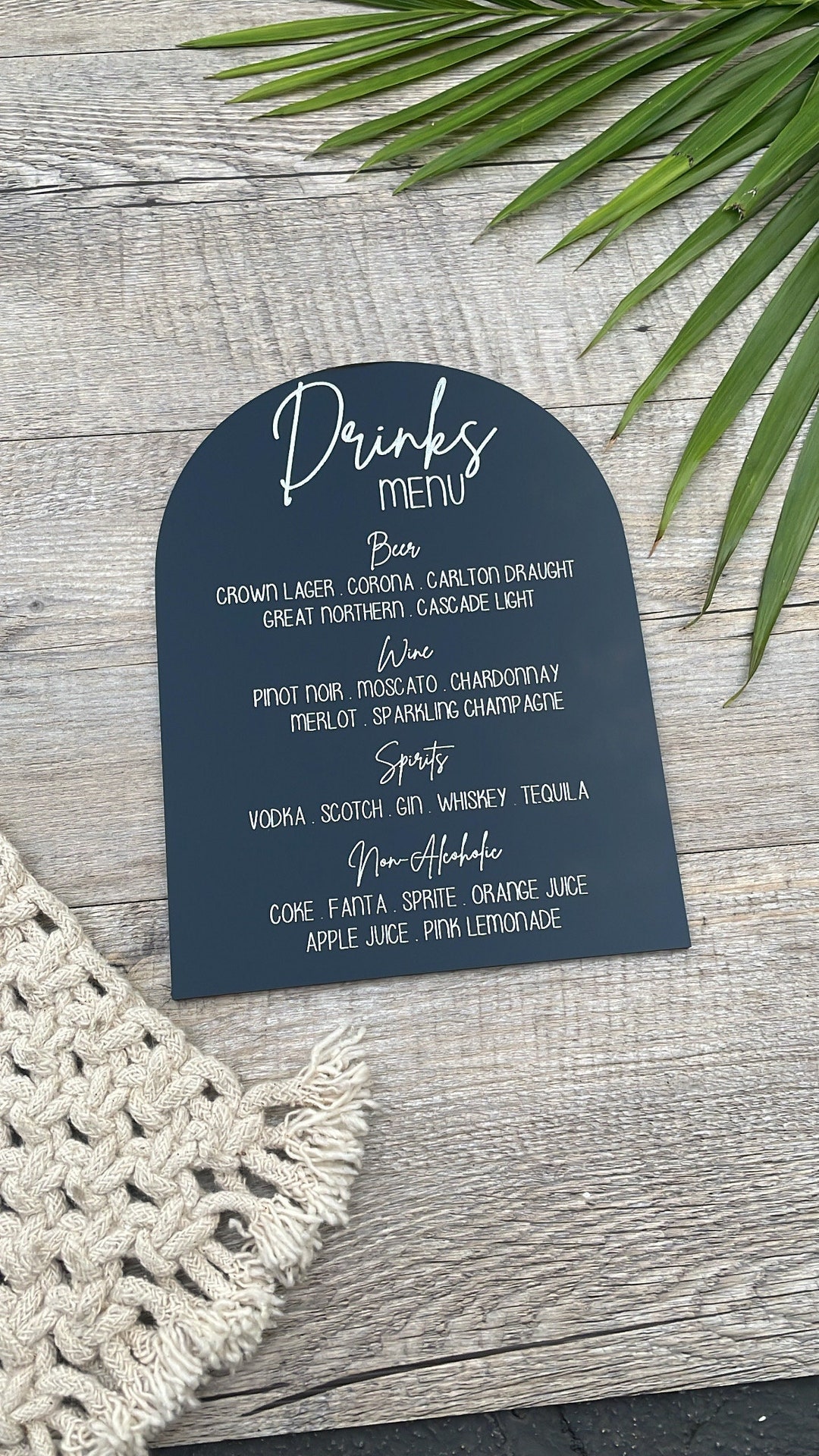Drinks Menu | Acrylic Layered | - Etsy Australia