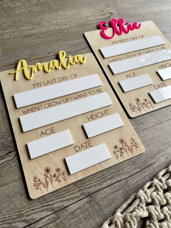 My First Day or Last Day of School Sign School Memories - Etsy Australia