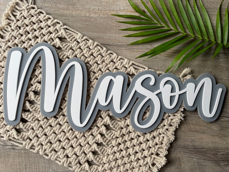 Layered Name Sign Cream Candy Kids Room Wall Decor - Etsy Australia