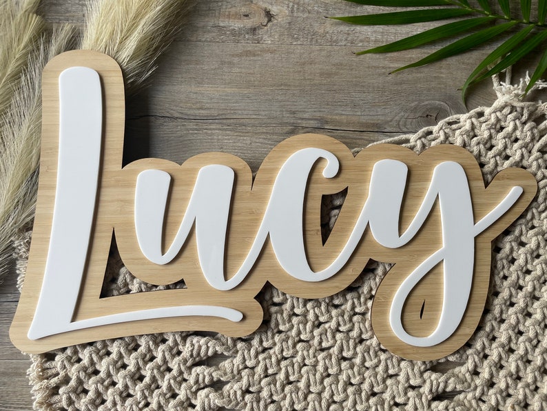 Layered Name Sign Cream Candy Kids Room Wall Decor - Etsy Australia