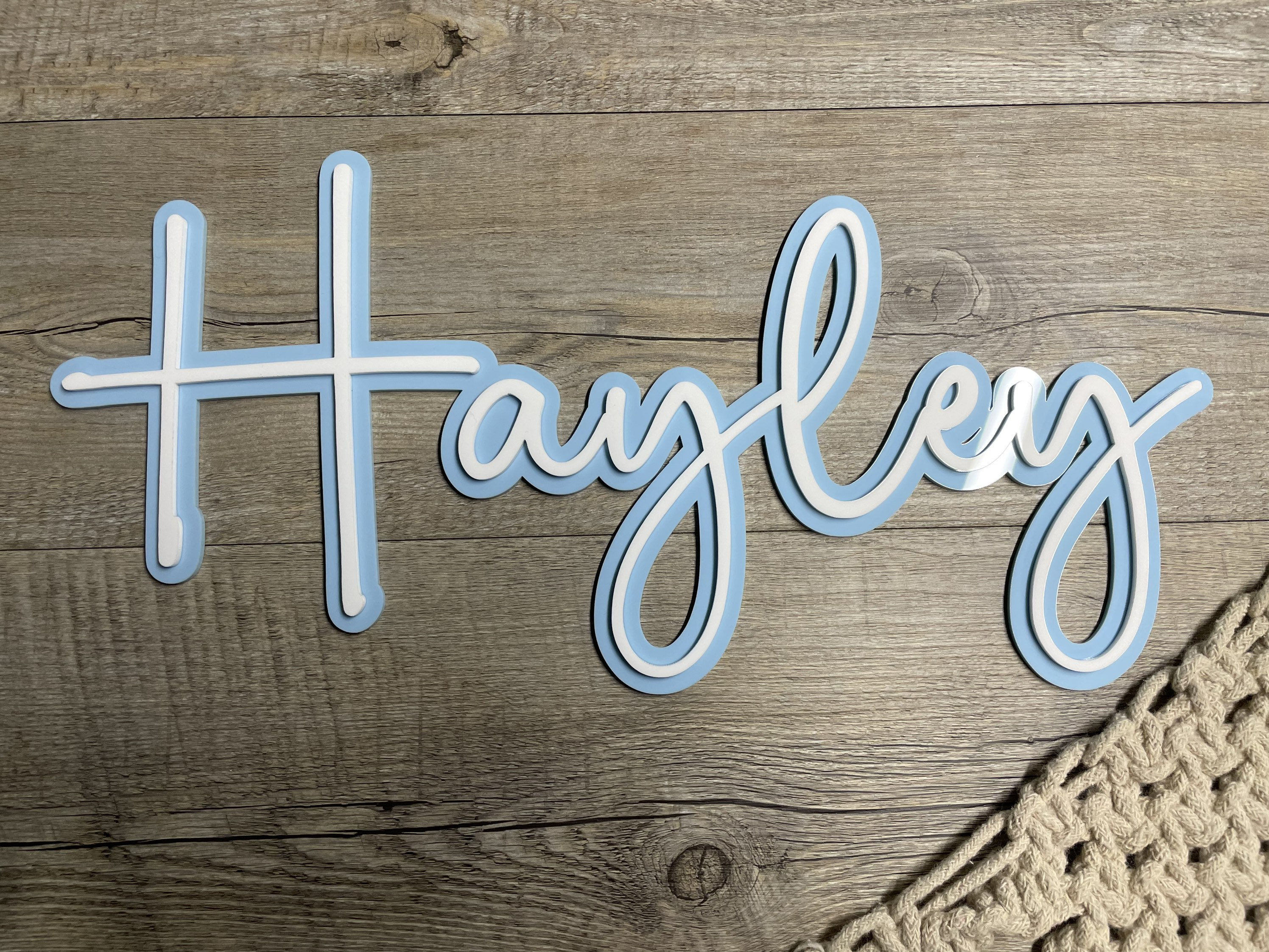 Layered Name Sign Grindline Kids Room Wall Decor - Etsy Australia