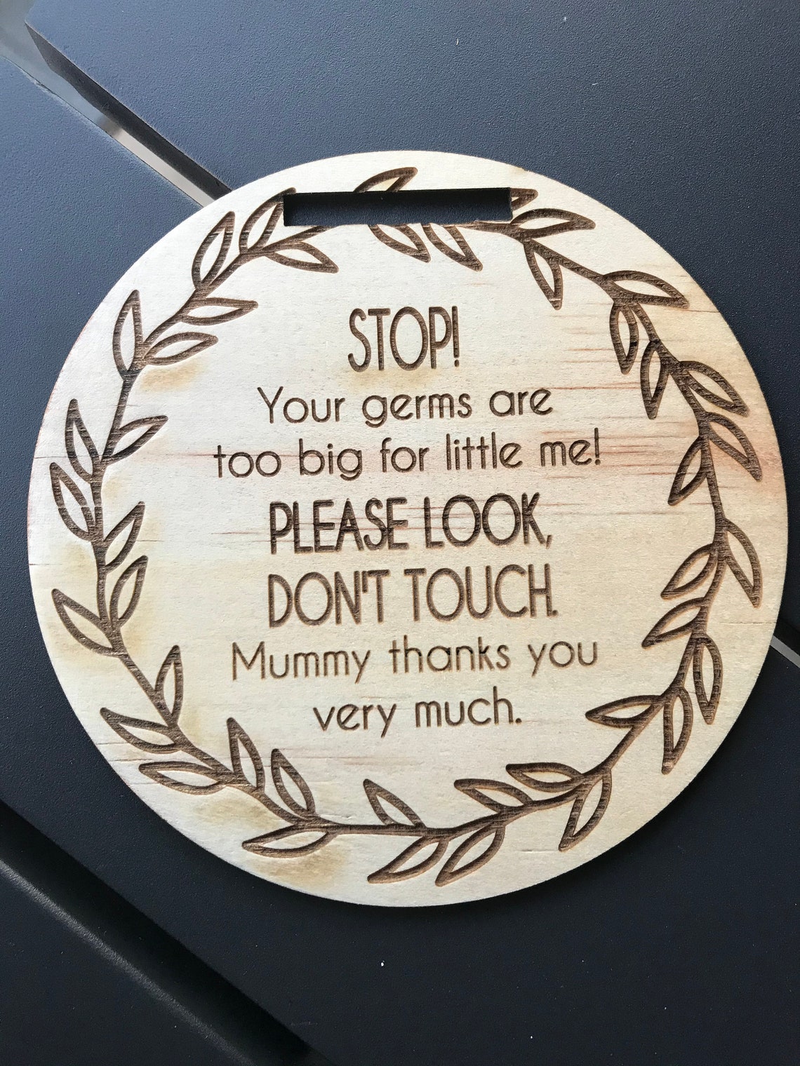 Stop Your Germs Are Too Big for Little Me Sign Plywood - Etsy Australia