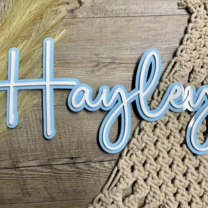 Layered Name Sign | Grindline | Kids Room, Wall Decor | Acrylic ...