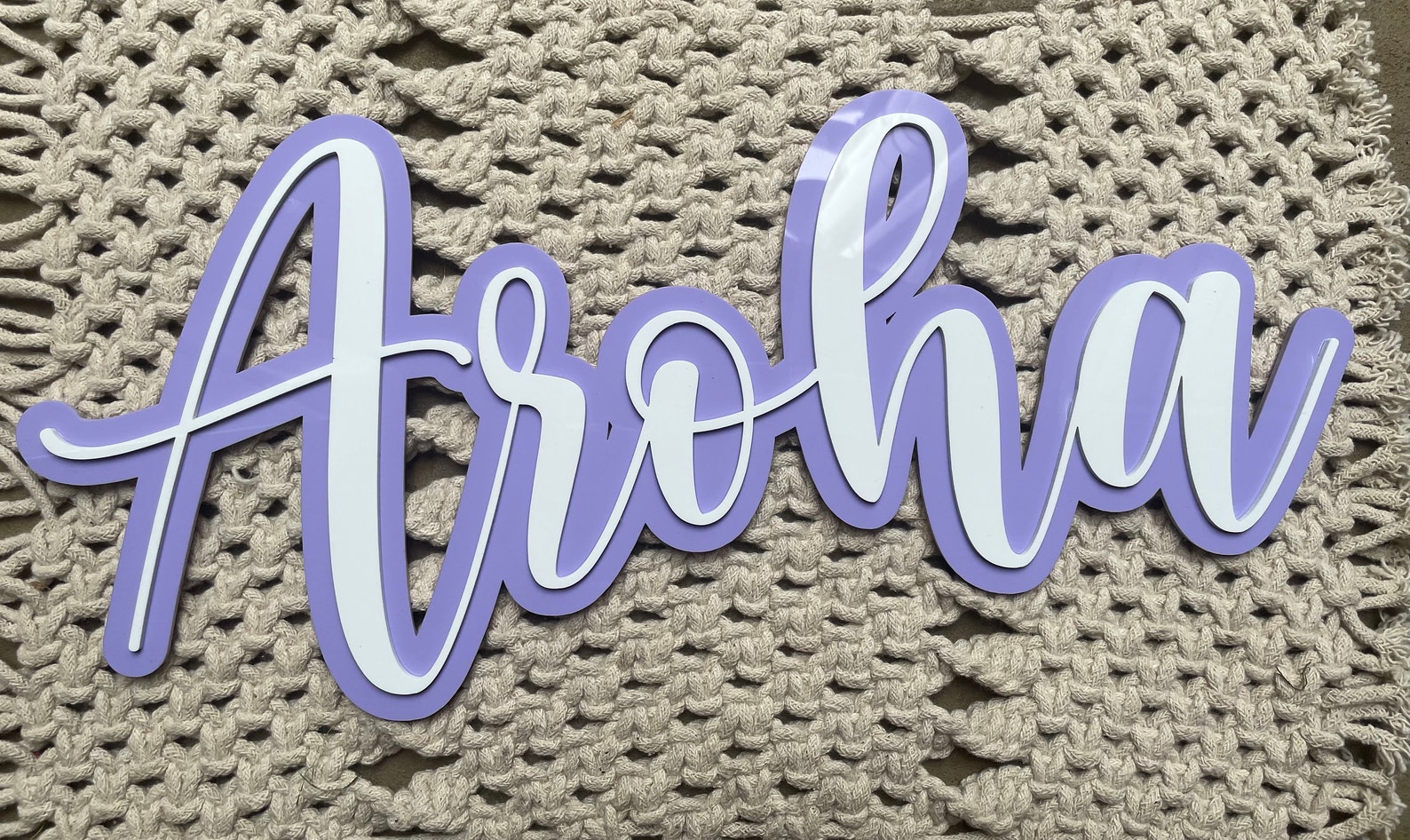 Layered Name Sign Cream Candy Kids Room Wall Decor - Etsy Australia