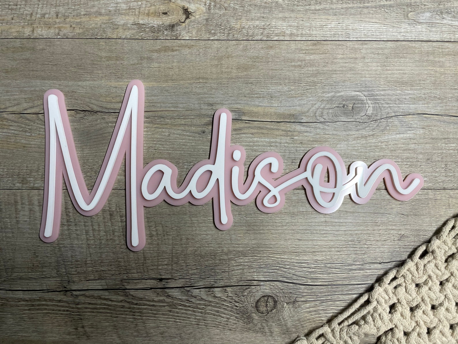 Layered Name Sign Grindline Kids Room Wall Decor - Etsy Australia