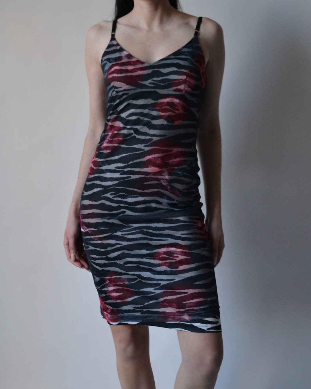 Vintage Sheer Overlay Printer Dress - Etsy