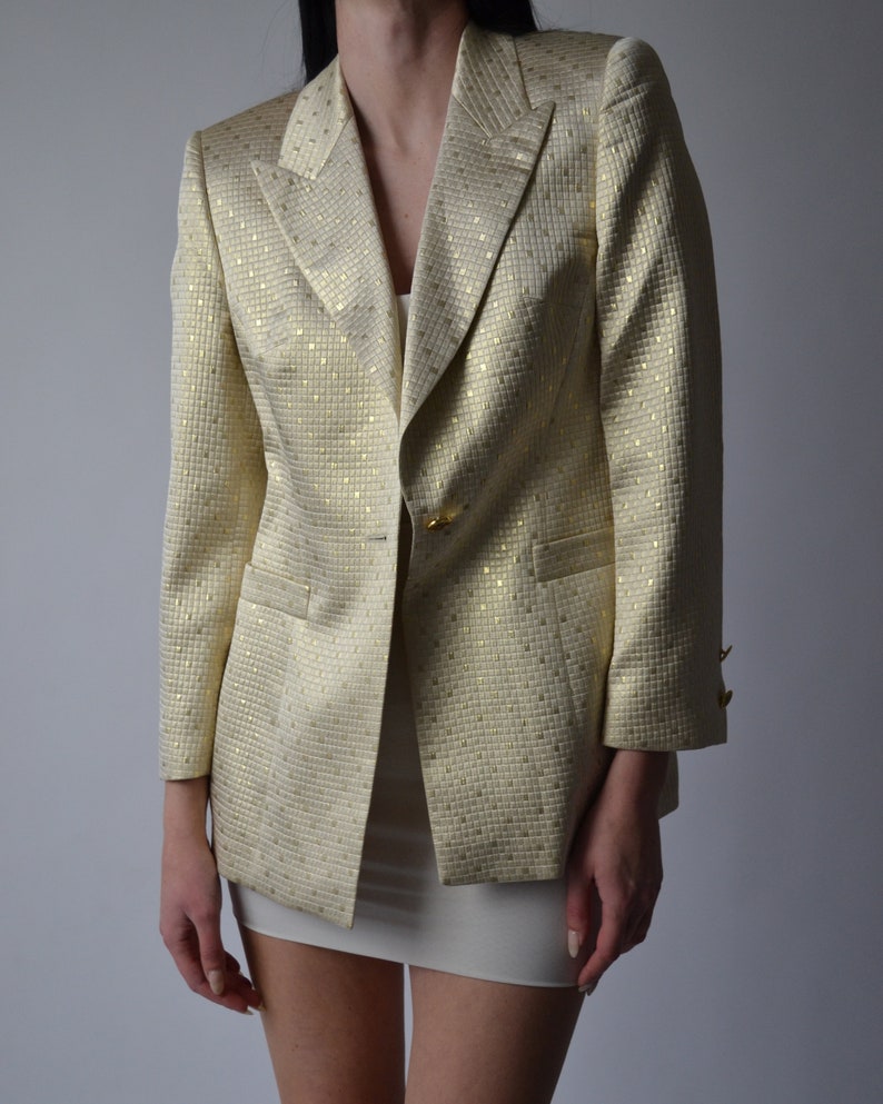 Vintage Escada Gold Blazer - Etsy