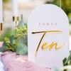 Monochromatic Arched 3D Acrylic Table Numbers, Wedding Signage, Modern ...