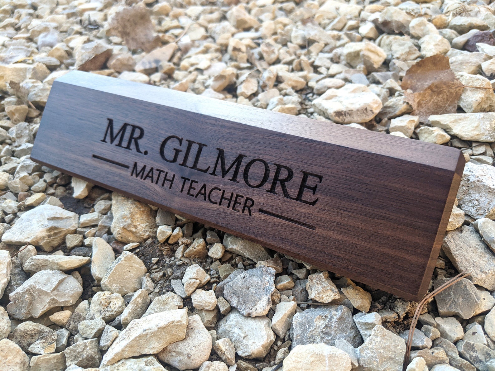 Personalized Wooden Desk Name Plate Custom Desk Wedge Name - Etsy