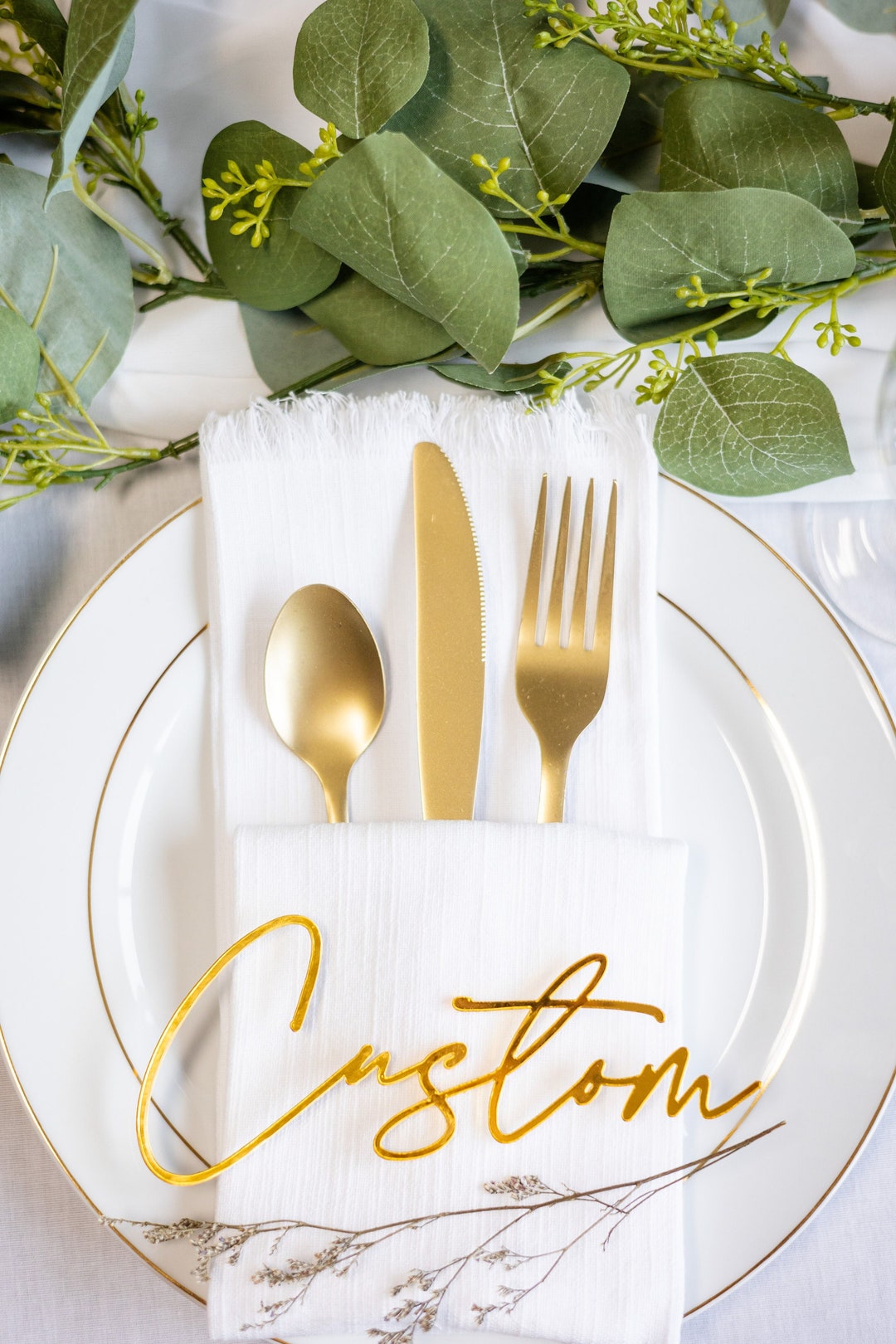 LARGE Custom Name Place Setting Names for Wedding Party, Formal Dinner ...