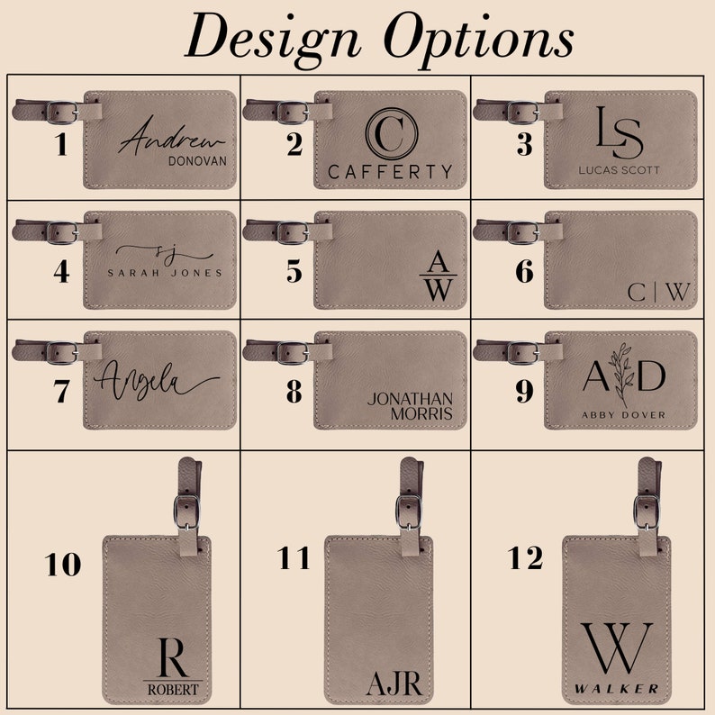 Modern Luggage Accessories, Personalized Luggage Tags, Gift for Her ...