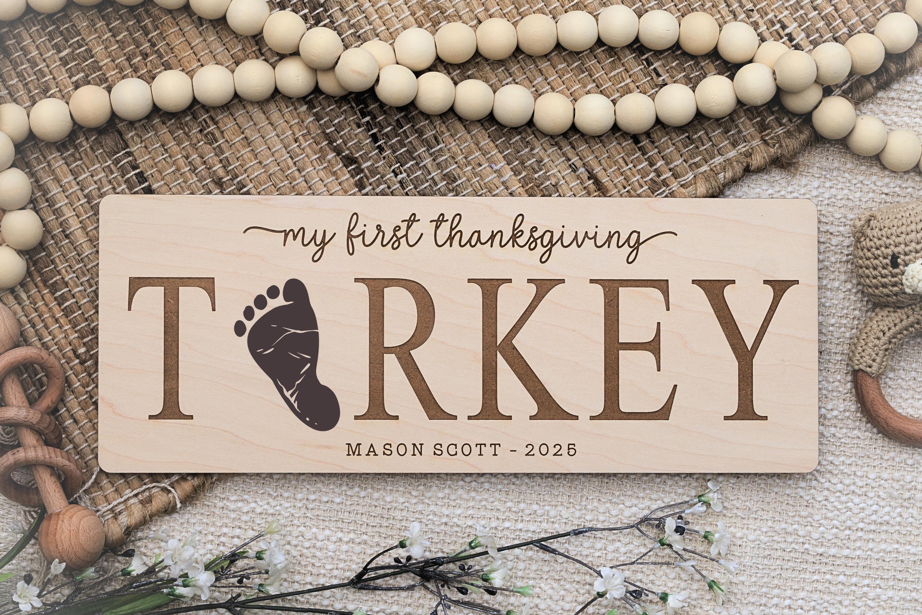 First Thanksgiving Keepsake, Thanksgiving Handprint, Baby's First ...